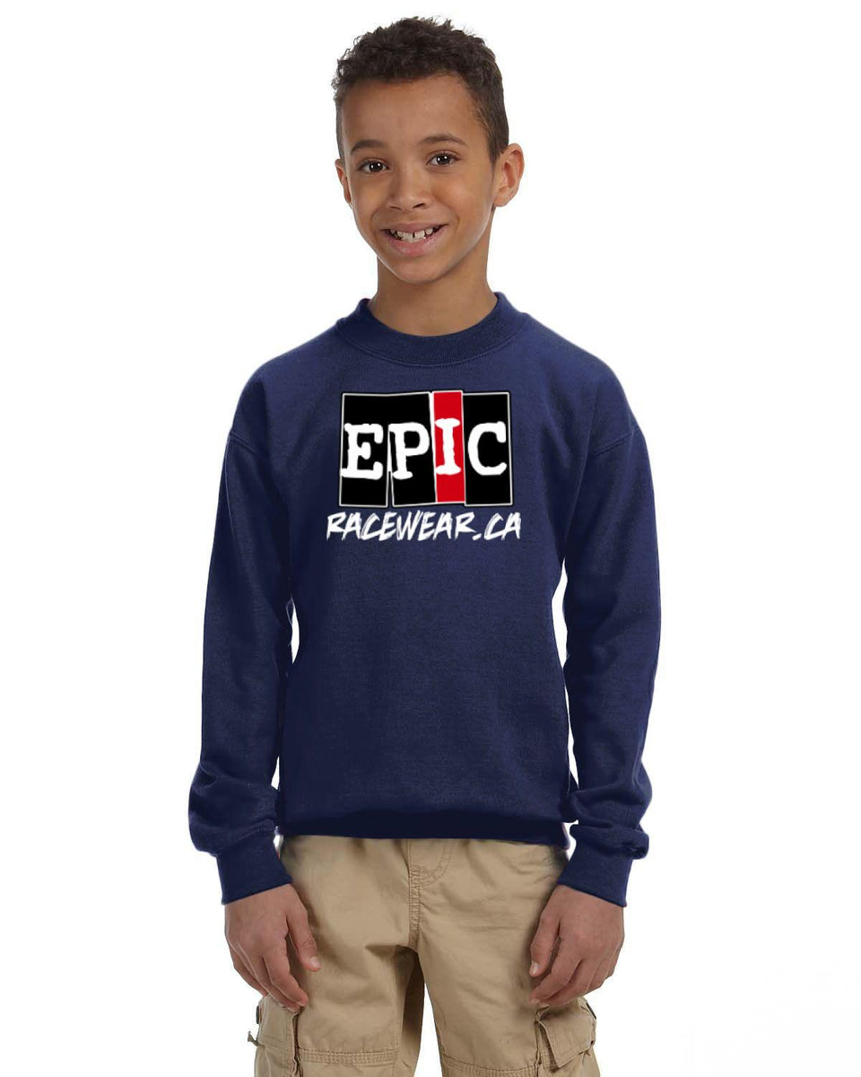 Kids' Fleece Crew Sweatshirts with Printed Design – EPIC Racewear.